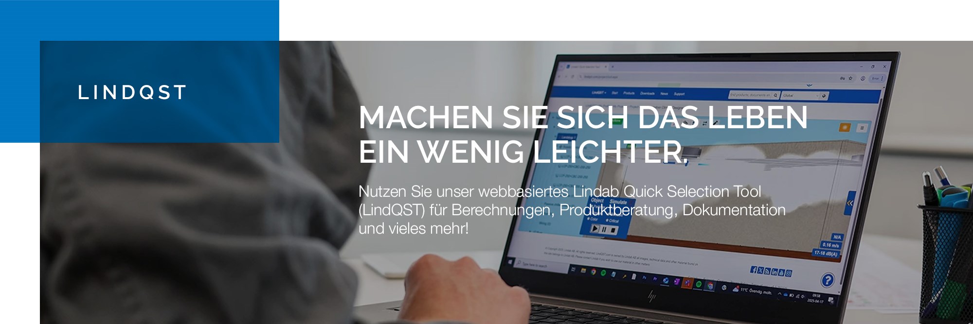 LindQST: Effizient planen, dimensionieren, auslegen, dokumentieren.